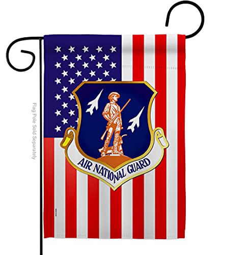 US MILITARY U.S. Airforces USAF Air National Guard Flag Armed Forces Official Lawn Decoration Gift House Garden Yard Banner United State American Military Veteran, 12" x 18.5 Made in USA