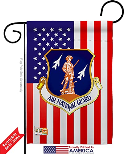 US MILITARY U.S. Airforces USAF Air National Guard Flag Armed Forces Official Lawn Decoration Gift House Garden Yard Banner United State American Military Veteran, 12" x 18.5 Made in USA