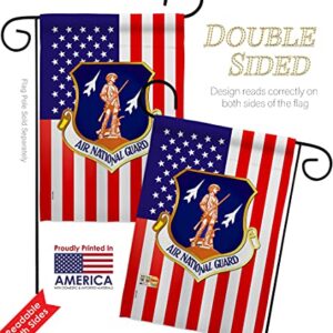 US MILITARY U.S. Airforces USAF Air National Guard Flag Armed Forces Official Lawn Decoration Gift House Garden Yard Banner United State American Military Veteran, 12" x 18.5 Made in USA