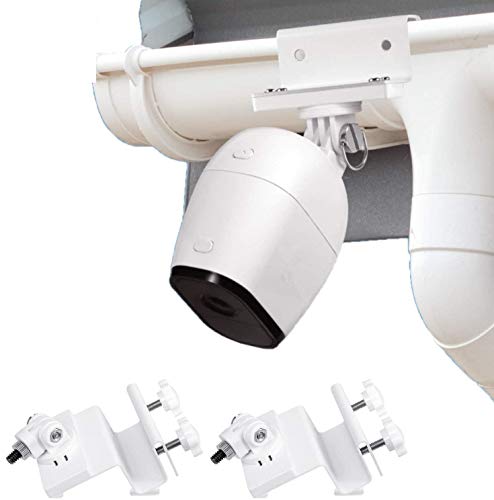 Wasserstein Weatherproof Gutter Mount Compatible with Arlo Pro/Pro2/Pro3/Pro4, Arlo HD, and Arlo Ultra/Ultra 2 - Greater Height for Your Arlo Cameras (2-Pack, White)