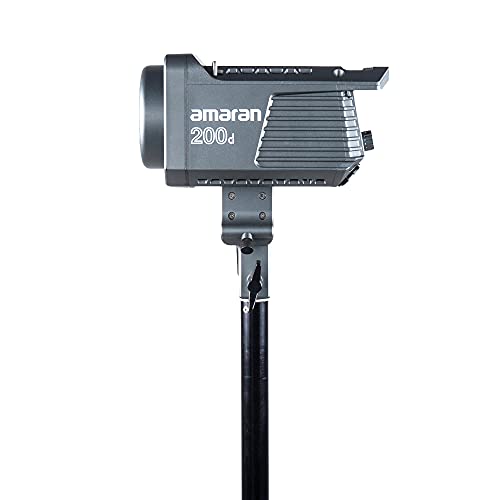 amaran 200d LED Video Light, 200W CRI95+ TLCI95+ 65,000 lux@1m Bluetooth App Control 0-100% Brightness Control 8 Pre-Programmed Lighting Effects DC/AC Power Supply