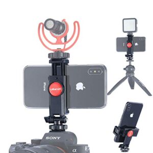 st-06 camera hot shoe phone tripod mount adapter 360 rotation phone holder with cold shoe for mic light stand compatible with canon nikon sony dslr for dji ronin sc gimbal stabilizer