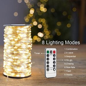 RESNICE LED Fairy String Lights 660FT 2000 LEDs Long Outside Indoor Plug In String Lights Waterproof Remote Control for Living Bed Room, Backyard, Patio, Garden, Porch, Wedding or Christmas