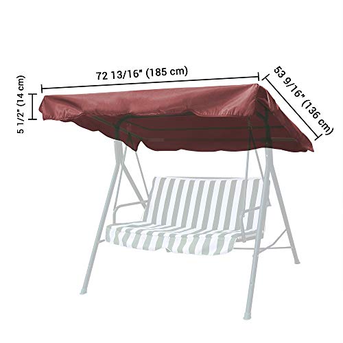 Yescom 73"x52" Swing Canopy Cover Replacement UV 30+ Water Resistance Outdoor Garden