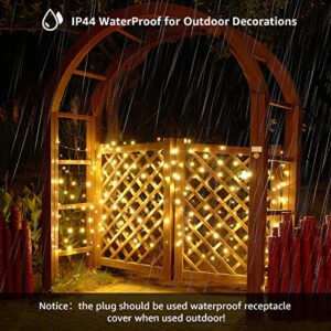 Led Christmas Net Lights Outdoor Christmas Decorations Lights 120Led 6.2ftx4.4ft, Connectable Outdoor Indoor Fairy Mesh String Lights for Party, Holiday, Wedding, Tree, Bushes Decorations (WarmWhite)