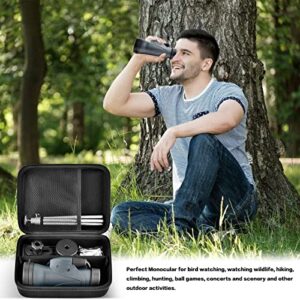 Monocular Telescope Case Compatible with Gosky 12x55/ Pankoo 12X50, 40X60, 16X52/ Titan 12x55/ Viajero 12x50/ Wingspan Optics High Definition Monocular Telescope and Quick Smartphone Holder & Tripod