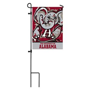 team sports america ncaa university of alabama suede garden flags