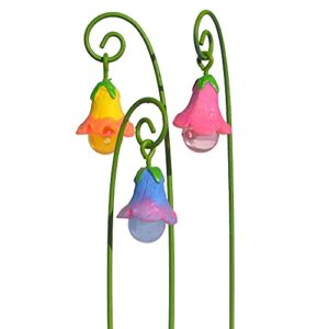 miniature fairy garden glow in the dark glow flowers set of 3