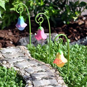 Miniature Fairy Garden Glow In The Dark Glow Flowers Set of 3