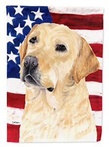 caroline’s treasures sc9018gf usa american flag with labrador flag garden size, garden size, multicolor