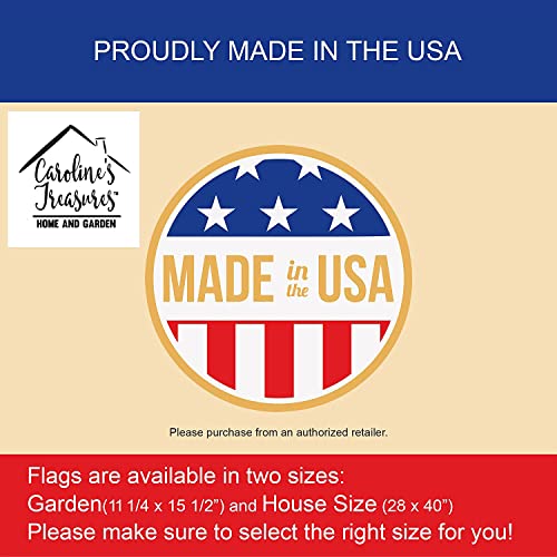 Caroline's Treasures SC9018GF USA American Flag with Labrador Flag Garden Size, Garden Size, multicolor