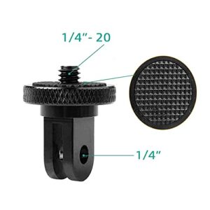 VIZEMO Aluminum Camera Tripod Adapter 1/4"-20 Conversion Adapter Mounts Compatible with Gopro Action Cameras Insta360 and Other Standard 1/4 Accessories, Quarter Inch Mount Adapter for GoPro Ecosystem