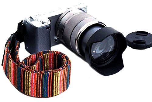 WANBY Camera Strap Canvas Multicolor Neck Shoulder Camera Strap with Quick Release Buckles for DSLR SLR