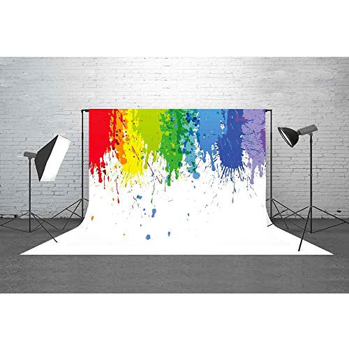 Paint Splatter Backdrop for Party Painting Art Party Decorations MEETSIOY 7x5ft Abstract Cartoon Painting Photography Background Themed Party Banner Photo Booth YouTube Backdrop PMT880