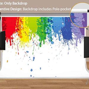 Paint Splatter Backdrop for Party Painting Art Party Decorations MEETSIOY 7x5ft Abstract Cartoon Painting Photography Background Themed Party Banner Photo Booth YouTube Backdrop PMT880