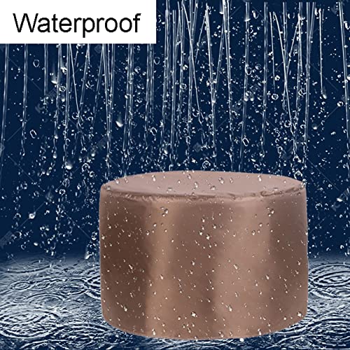 HUHJYUGE Garden Furniture Covers Round 47x30in, Patio Furniture Covers Waterproof, Outdoor Dining Table Cover Oval Rain-Snow Proof, Sofa Covers for Deck, Lawn and Backyard