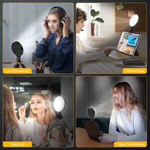 Video Conference Lighting Kit, Full Screen Ring Light Clip on Laptop Monitor, Circle Computer Webcam Camera Lights for Zoom Call/Video Recording/Live Streaming/Self Broadcasting/Tiktok/Youtube/Working