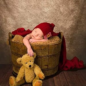 Allenjoy 5x7ft Soft Fabric Brown Wall with Wooden Floor Photography Backdrop Newborn Baby Photoshoot Abstract Portraits Photo Background Photographer Props