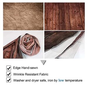 Allenjoy 5x7ft Soft Fabric Brown Wall with Wooden Floor Photography Backdrop Newborn Baby Photoshoot Abstract Portraits Photo Background Photographer Props