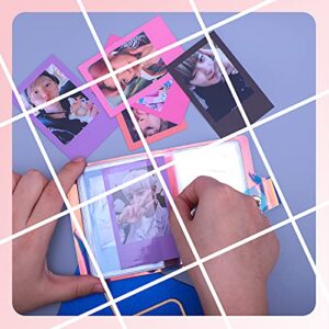 Ndsox 2 Pack 2 x 3 Mini Photo Album 36 Pockets One-Handed Portable Kpop Photo Card Holder Compatible with Fujifilm Instax Mini Cameras/Polaroid Snap Touch/SocialMatic Instant Cameras, Rainbow