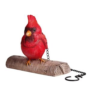 mildahjoy jhp cardinal bird hanging garden sculpture,whimsical indoor outdoor red bird statues,garden peeker handmade funny home decor and yard art-cardinal figurine birds decoration