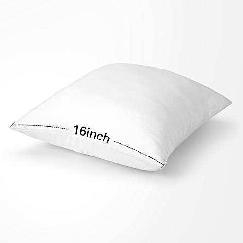 OTOSTAR Outdoor Throw Pillow Inserts - Pack of 1 Water Resistant Cushion Inner Pads for Patio Garden Coffee House Decorative Waterproof Pillow Inserts 20x20 Inch -White