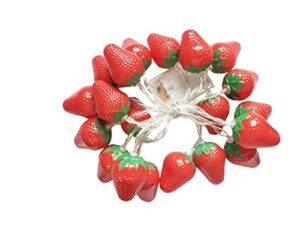 sdoublem 20led fruit strawberry string lights battery powered indoor outdoor lighting lamp for wedding home birthday garden yard patio party decorations