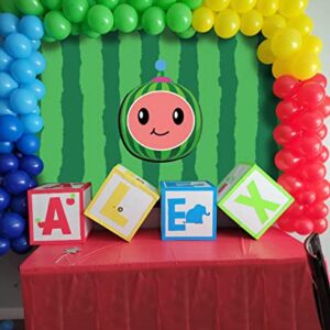 Cute Cartoon Watermelon Backdrop Kids 1st 2nd 3rd Happy Birthday Watermelon Theme Party Photography Backdrops Newborn Baby Shower Decoration Background 7x5FT