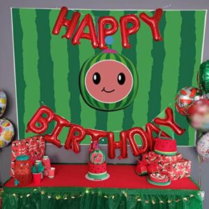 Cute Cartoon Watermelon Backdrop Kids 1st 2nd 3rd Happy Birthday Watermelon Theme Party Photography Backdrops Newborn Baby Shower Decoration Background 7x5FT