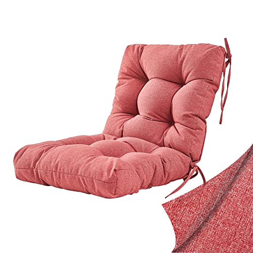 BLISSWALK Outdoor Chair Cushion, Tufted Outdoor Cushion Seat and Back,All Weather Patio Furniture Cushion,40"x20"