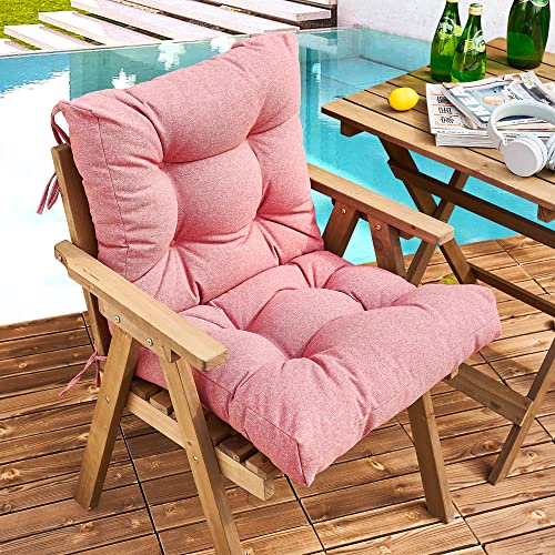 BLISSWALK Outdoor Chair Cushion, Tufted Outdoor Cushion Seat and Back,All Weather Patio Furniture Cushion,40"x20"