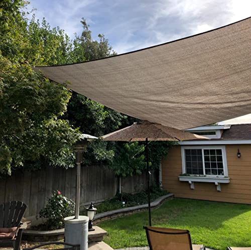 Abrotain Shade Cloth Privacy Screen 9'9"x13' Patio Shades Cover Outdoor Sun Shade Sail Wind Blocker Sunshades Blinds for Patio Gazebo Carport Garden Pergola Cover Canopy