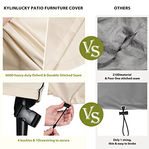 KylinLucky Patio Furniture Covers Waterproof for Chairs, Lawn Outdoor Chair Covers Fits up to 31.5 W x 33 D x36 H inches 2 Pack