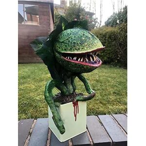 hiplaygirl piranha resin sculpture decor statues, 5.91 inch halloween horror garden statue decoration for patio lawn porch backyard indoor and outdoor yard