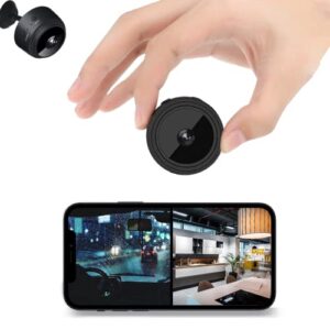 mini spy camera wireless wifi spy camera hidden camera small camera spy cameras with night vision and motion detection home security indoor/outdoor nanny cam for pet