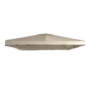 garden winds universal 10 x 10 single tiered gazebo replacement canopy top cover – riplock 350 – beige