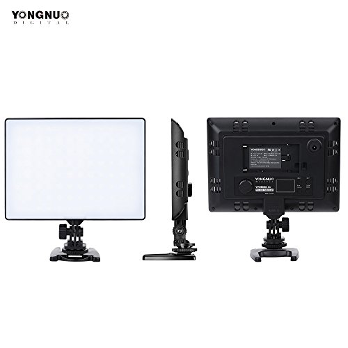 YONGNUO YN300 Air Pro LED Video Photography Camera Light Adjustable Color Temperature 3200K-5500K Compatible with Canon Nikon Pentax Sony Olympus+12V 2A AC Power Adapter