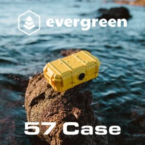 Evergreen 57 Waterproof Dry Box Protective Case - Travel Safe/Mil Spec/USA Made - for Cameras, Phones, Ammo Can, Camping, Hiking, Boating, Water Sports, Knives, & Survival (Black)