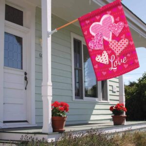 Toland Home Garden 1010058 Whole Lotta Love Valentine Flag 28x40 Inch Double Sided Valentine Garden Flag for Outdoor House Valentines Day Flag Yard Decoration