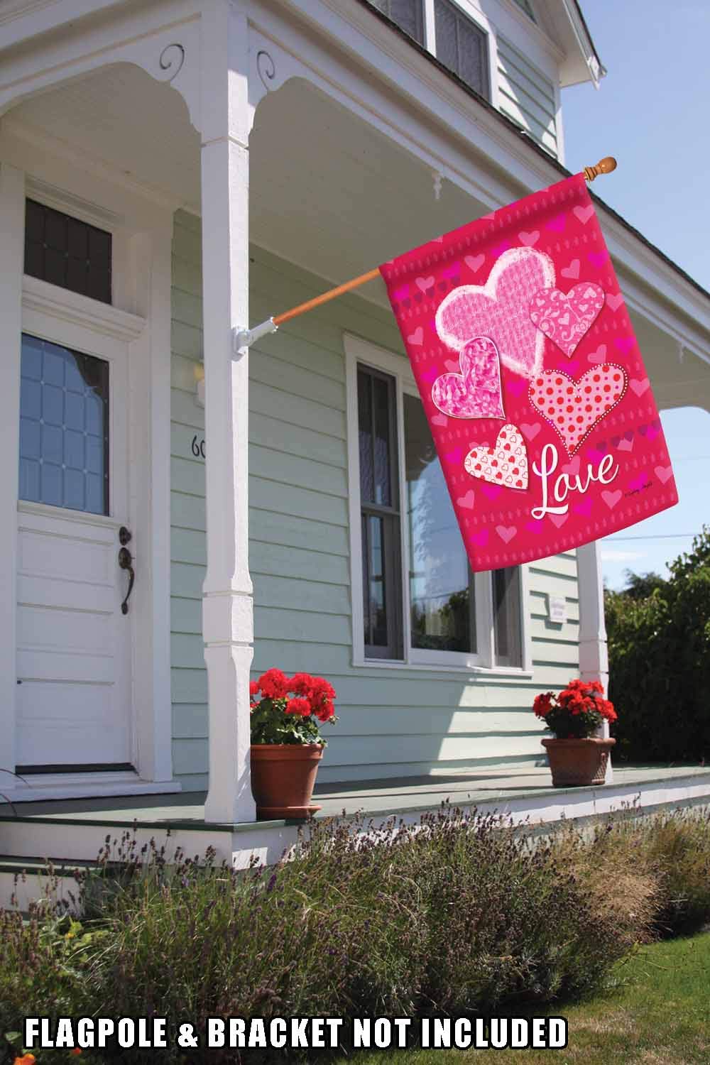 Toland Home Garden 1010058 Whole Lotta Love Valentine Flag 28x40 Inch Double Sided Valentine Garden Flag for Outdoor House Valentines Day Flag Yard Decoration