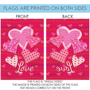 Toland Home Garden 1010058 Whole Lotta Love Valentine Flag 28x40 Inch Double Sided Valentine Garden Flag for Outdoor House Valentines Day Flag Yard Decoration