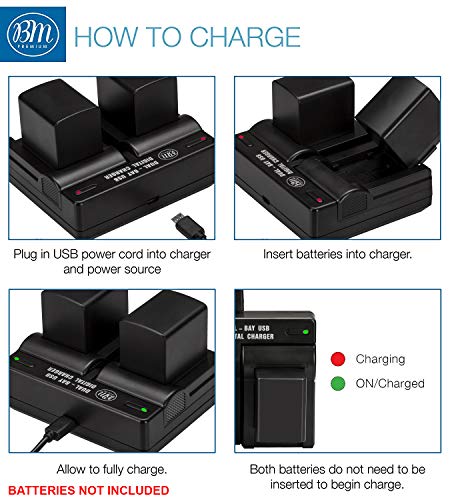 BM BP809 BP819 BP820 BP827 BP828 Dual Bay Battery Charger for Canon Vixia HF G70 HF G50 HF G60 XA40 XA45 XA50 XA55 HF G21 HFG30 HFG40 HG21 XA10 XA11 XA15 XA20 XA25 XA60 XA65 XA70 XA75 XF400 XF405