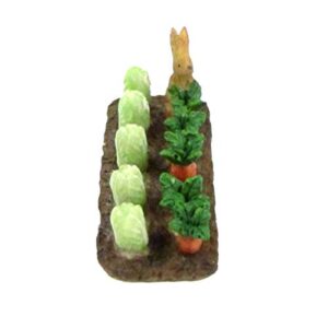 TG,LLC Treasure Gurus Miniature Vegetable Crop Bunny Rabbit Fairy Garden Accessory Cabbage Carrot Patch Mini Dollhouse Decor