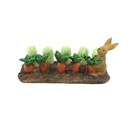 TG,LLC Treasure Gurus Miniature Vegetable Crop Bunny Rabbit Fairy Garden Accessory Cabbage Carrot Patch Mini Dollhouse Decor