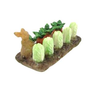 TG,LLC Treasure Gurus Miniature Vegetable Crop Bunny Rabbit Fairy Garden Accessory Cabbage Carrot Patch Mini Dollhouse Decor