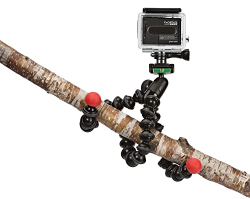 JOBY GorillaPod Action Video Tripod (Black and Red)- A Strong, Flexible, Lightweight Tripod for GoPro HERO6 Black, GoPro HERO5 Black, GoPro HERO5 Session, Contour and Sony Action Cam