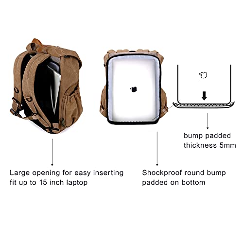 Camera Backpack, BAGSMAR DSLR Camera Bag Backpack, Waterproof Camera Backpacks for Photographers, Anti-Theft Photography Backpack with 15 Inch Laptop Compartment & Tripod Holder, Khaki