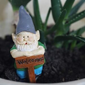 MUAMAX Miniature Gnome Figurines Set of 3 Small Gnomes Sets for Fairy Gardens Gnomes Gifts Gnome Garden Accessories