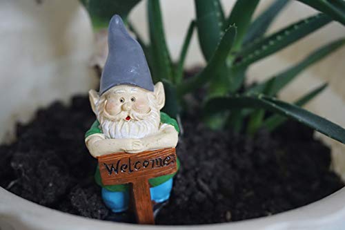 MUAMAX Miniature Gnome Figurines Set of 3 Small Gnomes Sets for Fairy Gardens Gnomes Gifts Gnome Garden Accessories