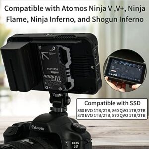 ANDYCINE Lunchbox II Black Magnalium Case for DIY SSD Compatible for Atomos Ninja V,V+, Ninja Flame, Ninja Inferno, and Shogun Inferno Monitors